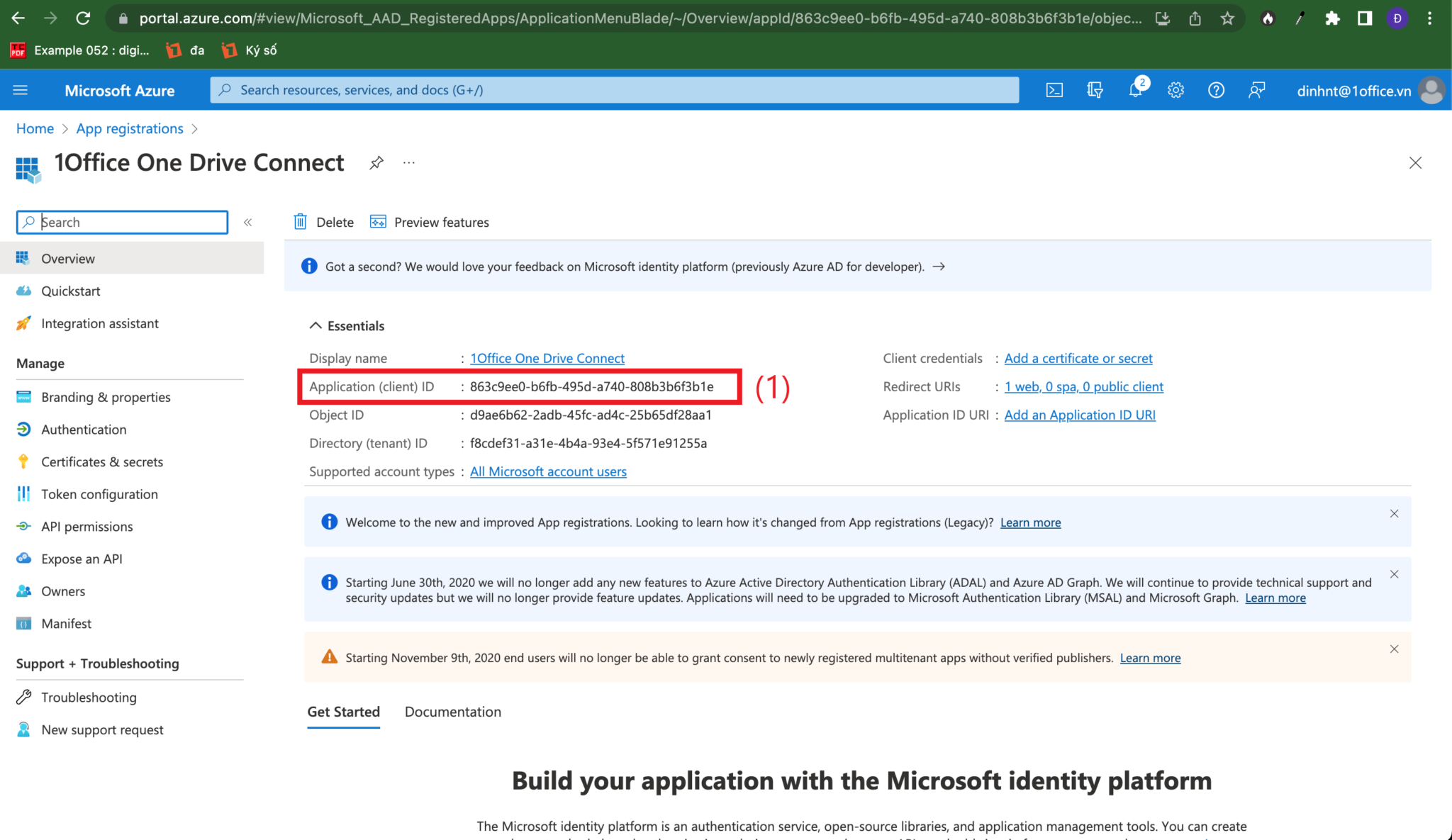 Hướng dẫn tích hợp OneDrive Picker với 1Office - Phần mềm 1Office - Nền ...