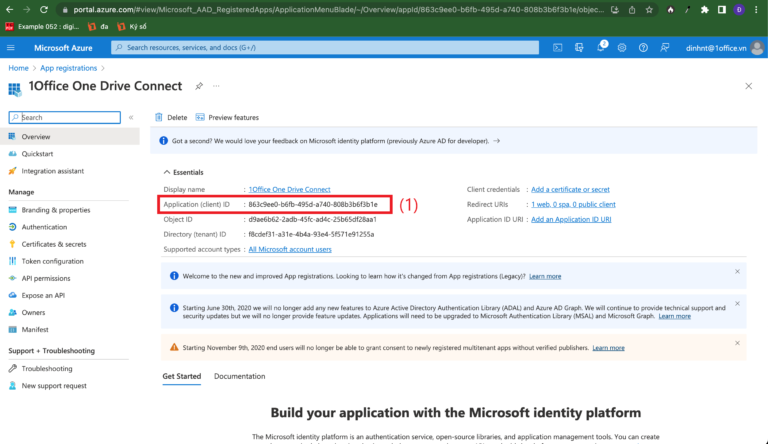 Hướng dẫn tích hợp OneDrive Picker với 1Office - Phần mềm 1Office - Nền tảng quản lý tổng thể ...