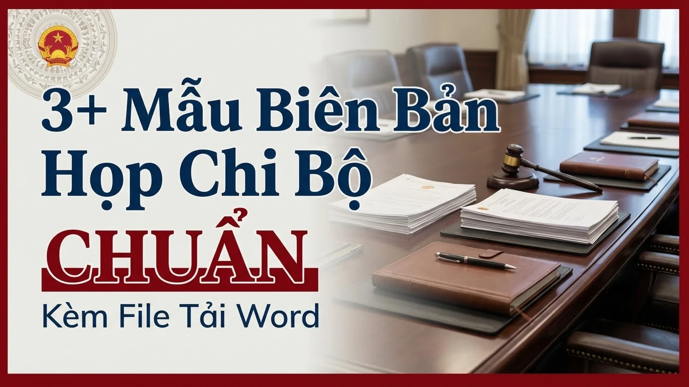 3+ Mẫu Biên Bản Họp Chi Bộ Kèm File Tải Word